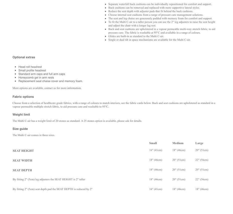 Multi C-Air Chair - Advanced Seating Solutions