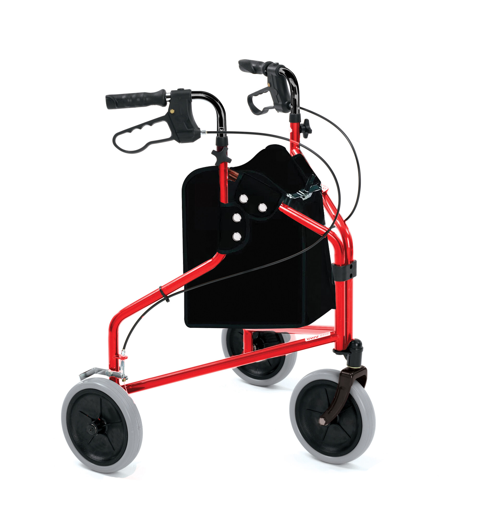 Lightweight Tri-Wheel Walker with Loop Brakes and Vinyl Bag – Bright ...